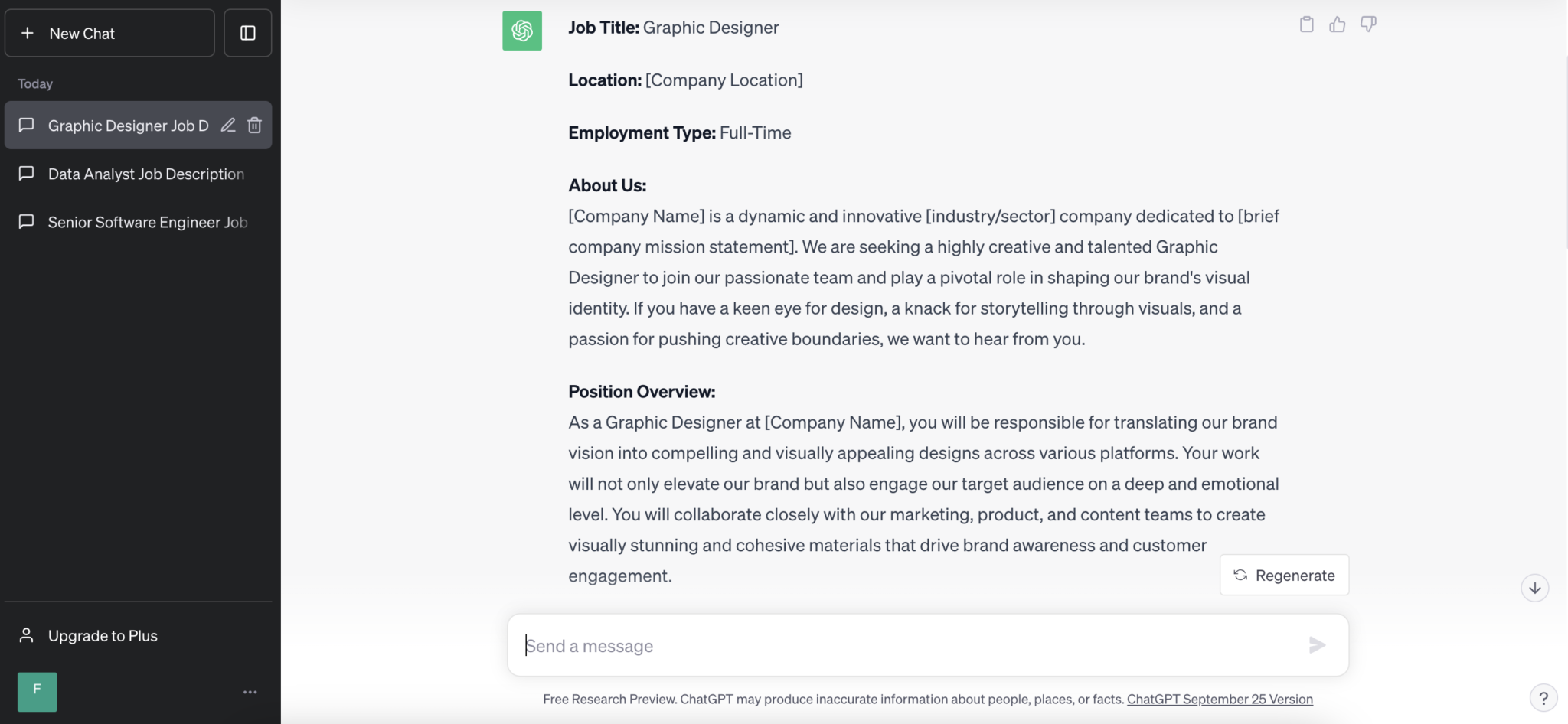 Recruiter's Guide to ChatGPT Job Descriptions - Factorial