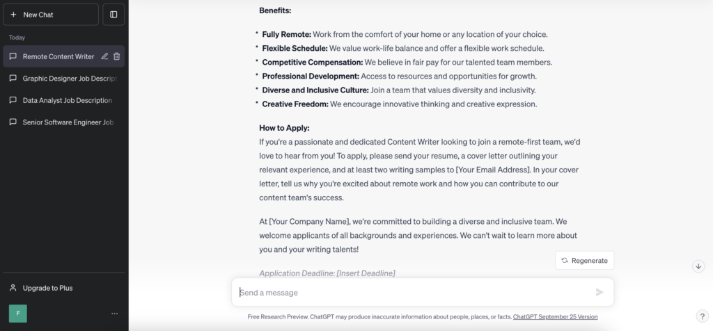 Recruiter's Guide to ChatGPT Job Descriptions - Factorial