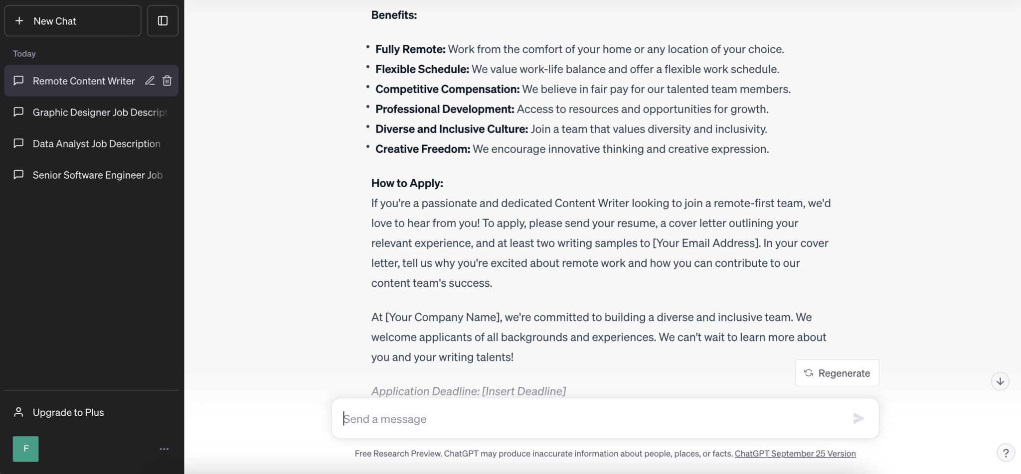 Recruiter's Guide to ChatGPT Job Descriptions - Factorial